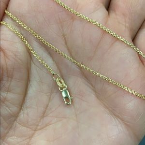 Jewelry | 14k Solid Gold Flat Open Wheat Chain 2 Inches | Poshmark